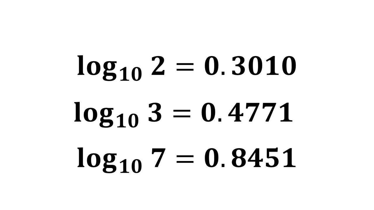 常用対数の近似値 | 数学の庭
